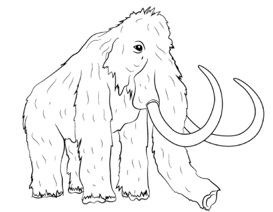 DISEGNI DA COLORARE - MAMMUT - Blog di pociopocio