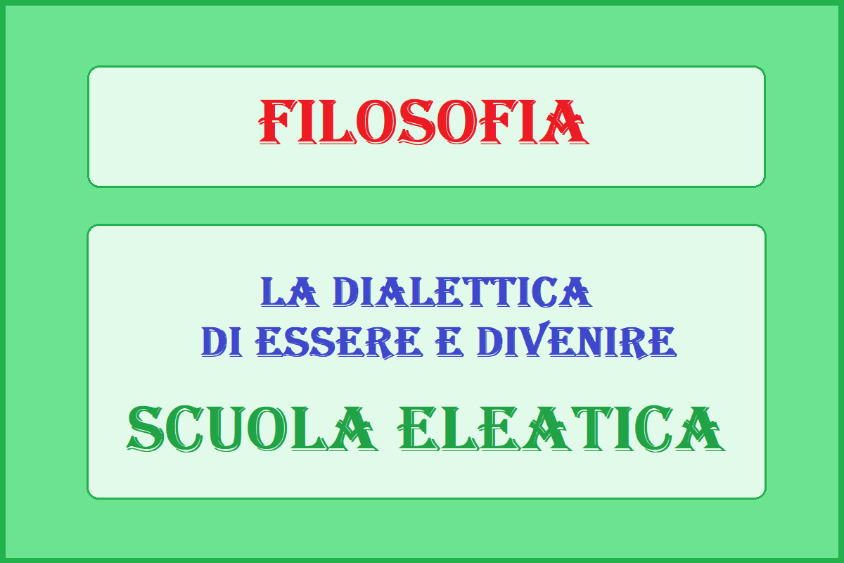 FILOSOFIA - LA SCUOLA ELEATICA - Blog di pociopocio